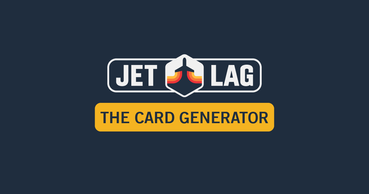 Jetlag Card Builder